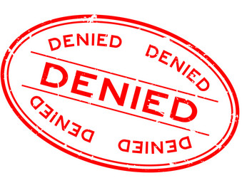 Grunge blue access denied word square rubber seal Vector Image