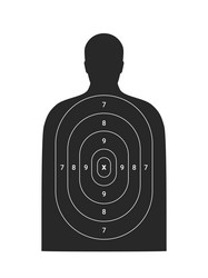 Human target shoot range paper with man Royalty Free Vector