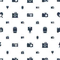 Lens icons pattern seamless white background Vector Image