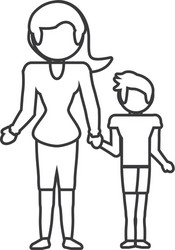 Mother and Son Outline Vector Images (over 3,800)