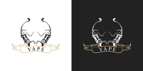 Vape logo design modern concept Royalty Free Vector Image
