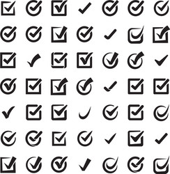 Check mark icons Royalty Free Vector Image - VectorStock