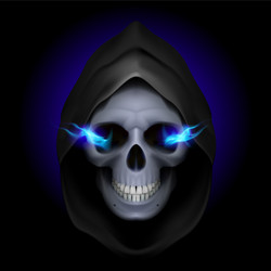 Blue Fire Skull