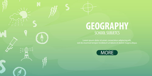 Geography subject back to school background Vector Image