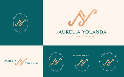 Luxury letter a and c monogram logo design Vector Image