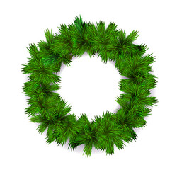 Christmas wreath isolated Royalty Free Vector Image