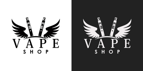 Vape logo design modern concept Royalty Free Vector Image
