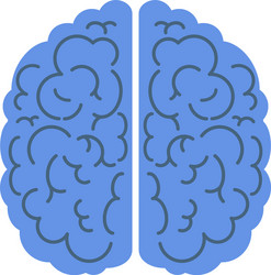 Brain icon top view side mind creativity Vector Image