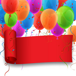 Celebrate banners with balloons Royalty Free Vector Image