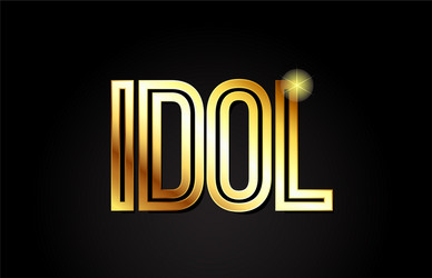 Idol word typography design in rainbow colors logo