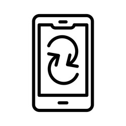 Mobile update icon Royalty Free Vector Image - VectorStock