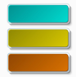 Blank glossy web buttons with place for text set Vector Image