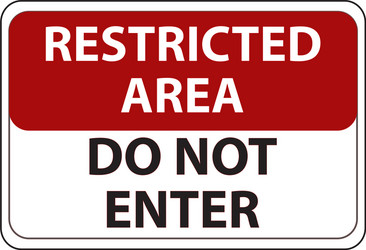 Red sign do not enter isolated warning sign do Vector Image
