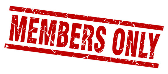 Members only red grunge rubber stamp Royalty Free Vector