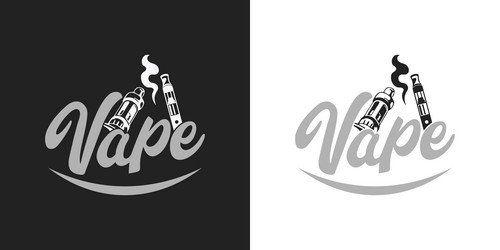 Vape logo design modern concept Royalty Free Vector Image