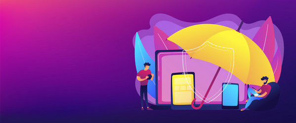 Electronic device insurance concept Royalty Free Vector