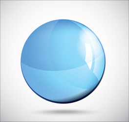 Big blue glass sphere Royalty Free Vector Image