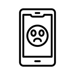 Negative reaction on mobile icon Royalty Free Vector Image