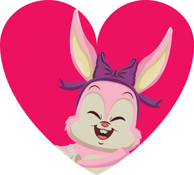Rabbit female cartoon Royalty Free Vector Image
