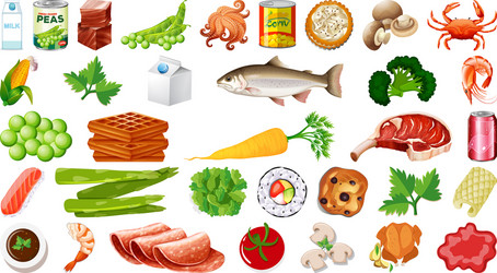 Set of tin food Royalty Free Vector Image - VectorStock