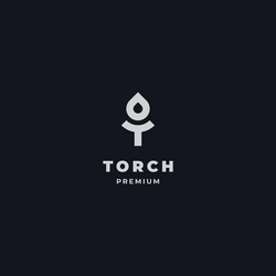 Torch logo design template Royalty Free Vector Image