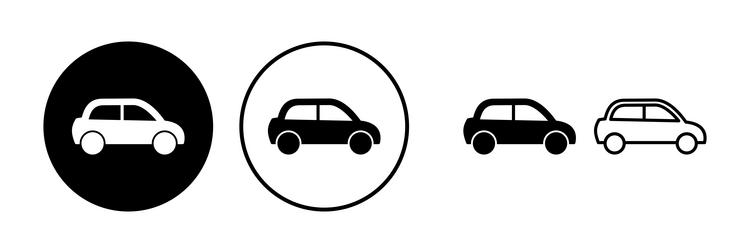 Car icon car sign sedan Royalty Free Vector Image