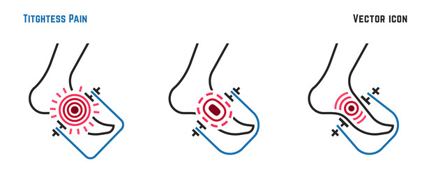 Foot pain type sign editable Royalty Free Vector Image