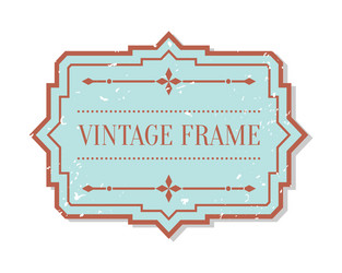 Retro vintage closeup label frame border Vector Image