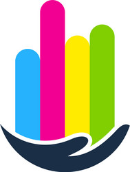 Help water logo icon design Royalty Free Vector Image