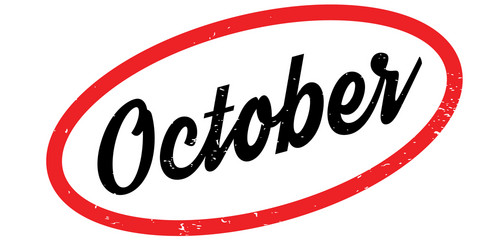 October rubber stamp Royalty Free Vector Image