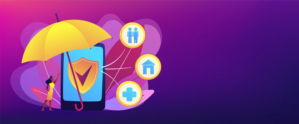 Risk management concept banner header Royalty Free Vector