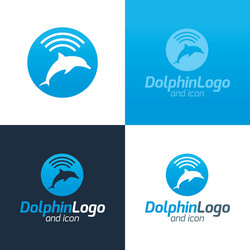 Dolphin echolocation infographics Royalty Free Vector Image