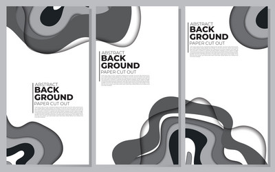 Modern abstract paper cut out background Vector Image