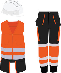 Work wear and uniform set isolated Royalty Free Vector Image