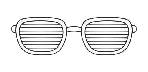 Shutter glasses shades sunglasses outline line Vector Image
