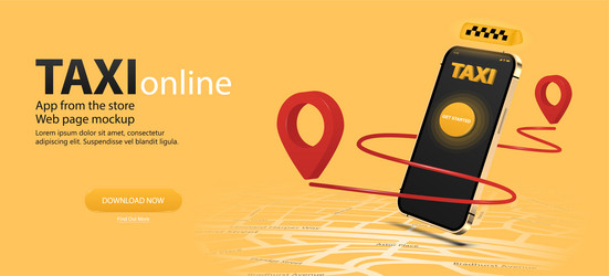 Navigation map mobile app taxi gps tracker Vector Image Navigation map mobile app taxi gps tracker Vector Image