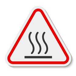 Beware hot symbol sign isolate on white Royalty Free Vector