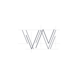 Letter w mountain logo image Royalty Free Vector Image