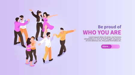 Gender equality horizontal banner Royalty Free Vector Image