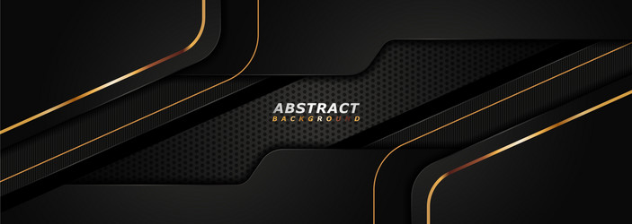 Modern dark tech background combine with golden Vector Image