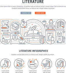 Banner literature Royalty Free Vector Image - VectorStock