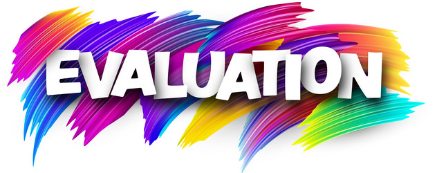 Evaluation paper word sign with colorful spectrum Vector Image