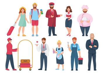 Hotel staff uniform set Royalty Free Vector Image