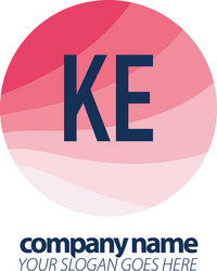 Initial letter elegance ke logo design template Vector Image