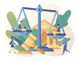 Law and justice concept scales judge Royalty Free Vector