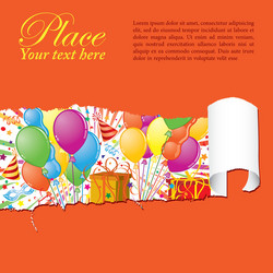 Birthday balloons pattern with gifts Royalty Free Vector