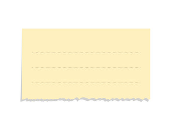 Torn yellow sticky note ripped office memo paper Vector Image