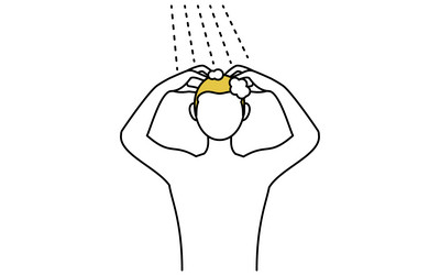 Aga male pattern baldness man shocked by hair Vector Image