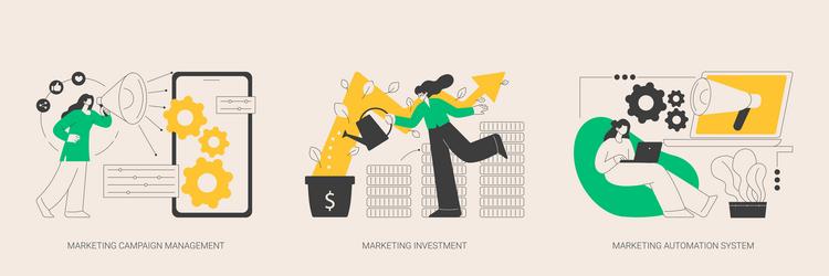 Marketing campaign management abstract concept Vector Image