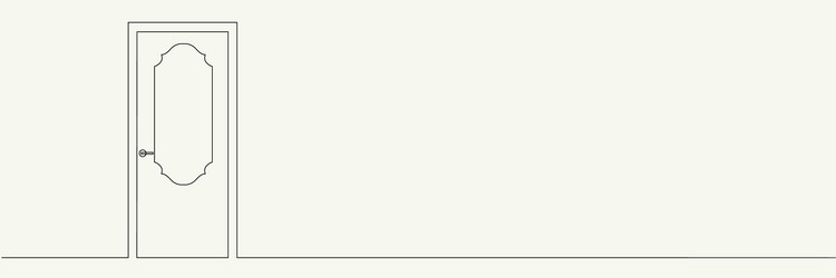 Realistic elements outline door Royalty Free Vector Image